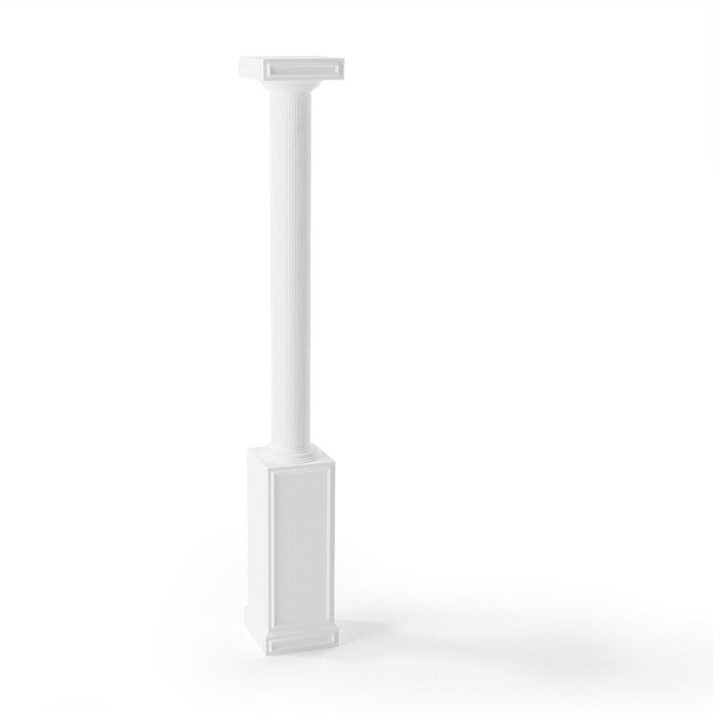 Modern White Column 3D model - Download Decoration on 3DModels.org