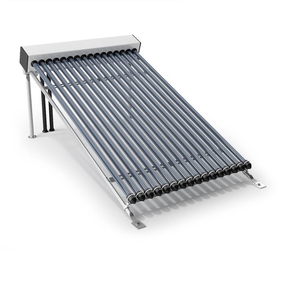 Solar Thermal Collector with Evacuated Tube Technology 3D model ...