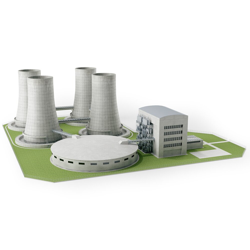 Industrial Nuclear Reactor Plant 3D model - Download Infrastructure ...