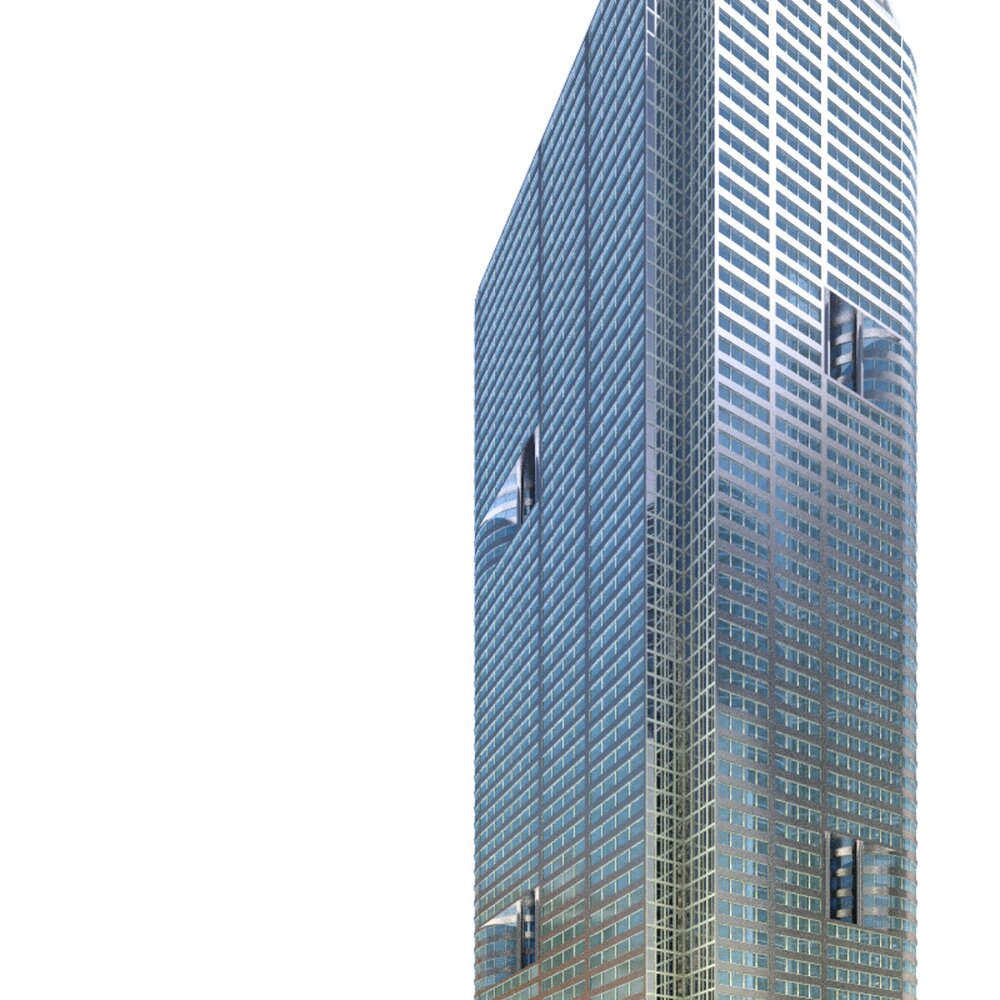 Modern Glass Skyscraper Blue Reflective Highrise 3D model - Download ...