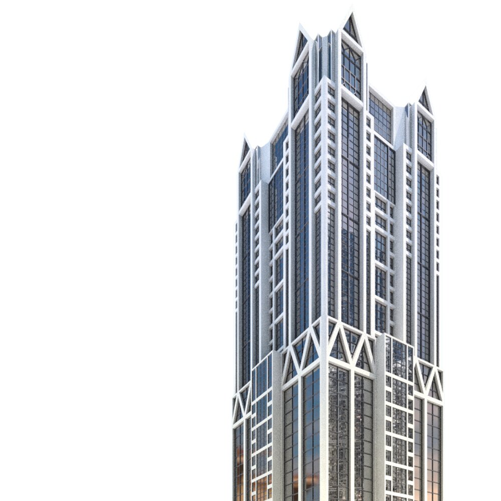 Modern Glass Skyscraper Corporate Tower Angular Design 3D model ...