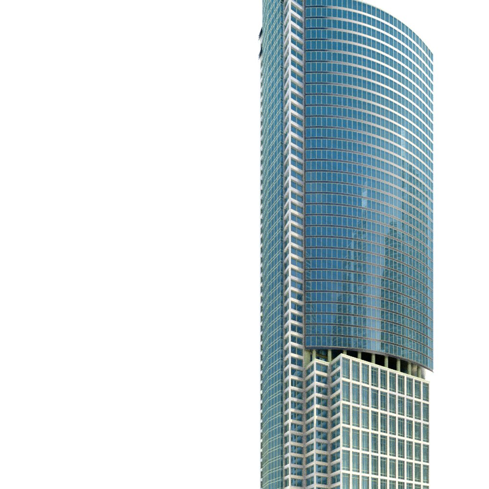 Sleek Modern Glass Skyscraper Curved Silhouette 3D model - Download ...