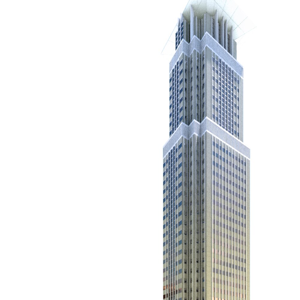 Art Deco Skyscraper Glass Stone Crown 3D model - Download Buildings on ...