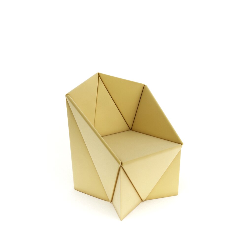 Origami Chair Design 3D model - Download Chair on 3DModels.org