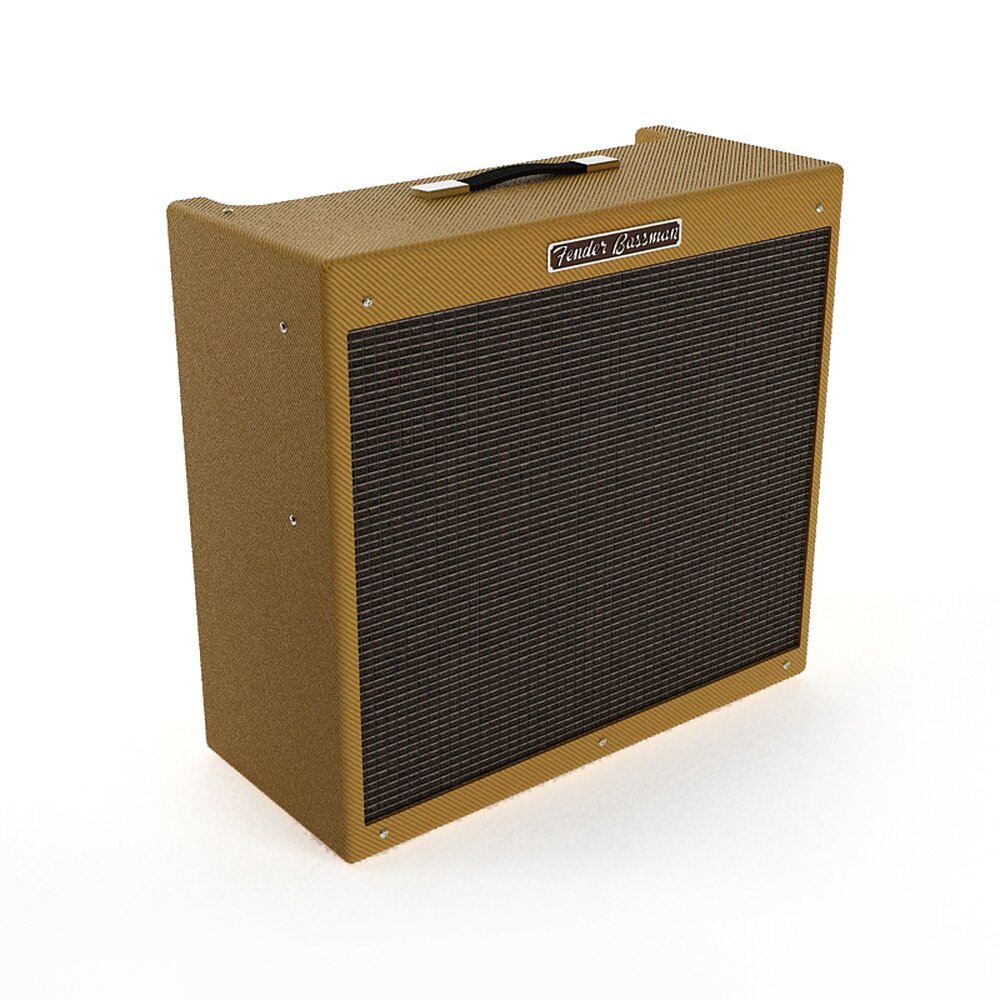 Fender59 Bassman Guitar Amplifier 3D model - Download Musical ...