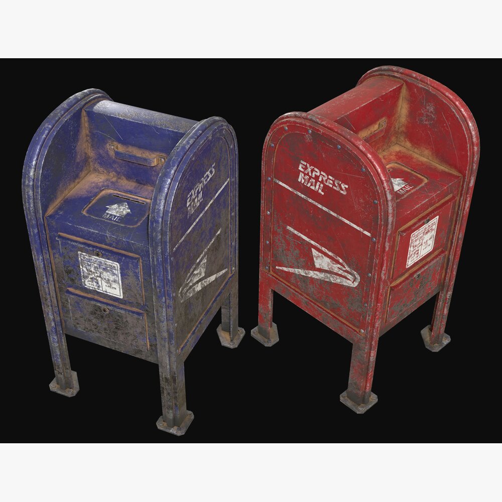 Mail Box 1 3D model - Download Street elements on 3DModels.org