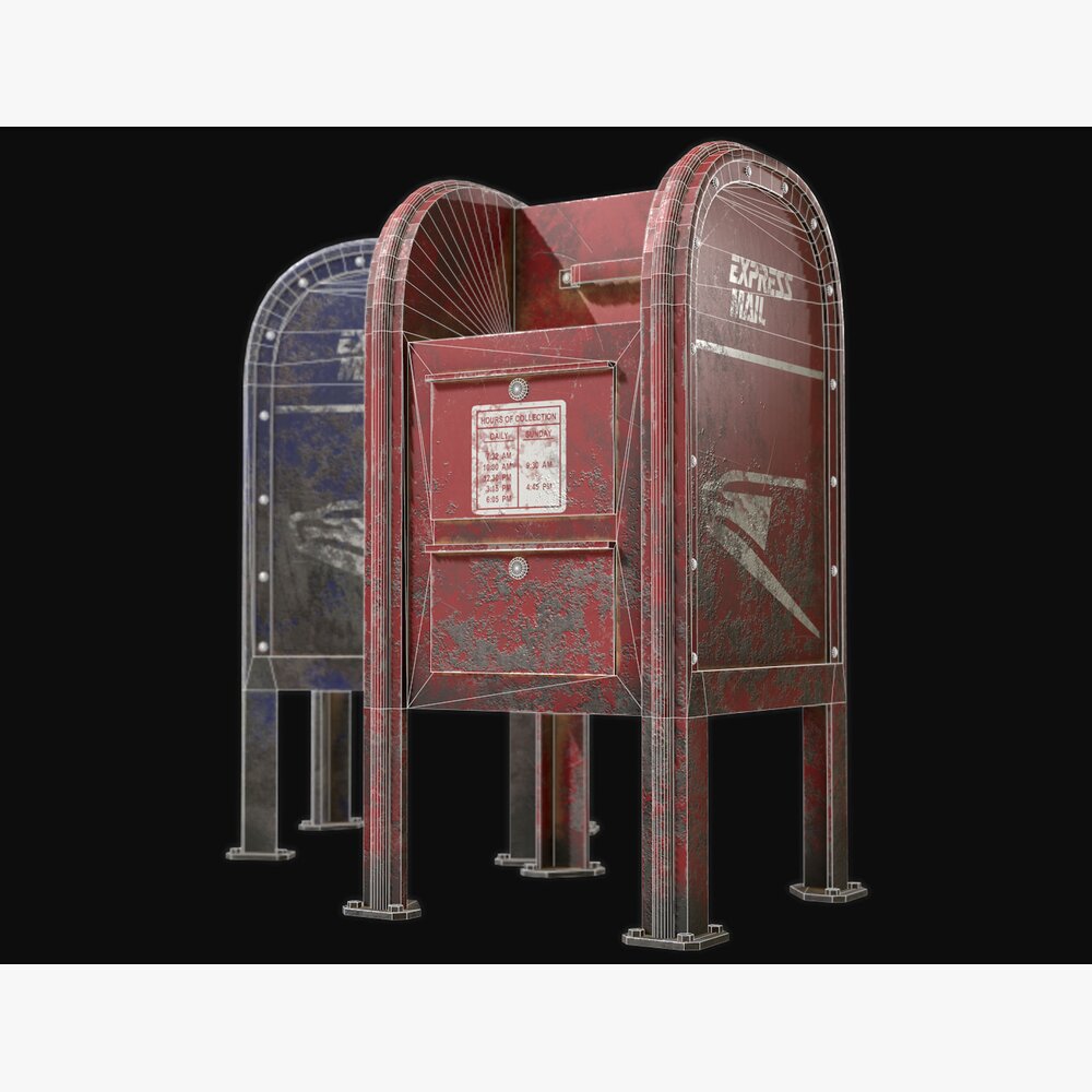 Mail Box 1 3D model - Download Street elements on 3DModels.org
