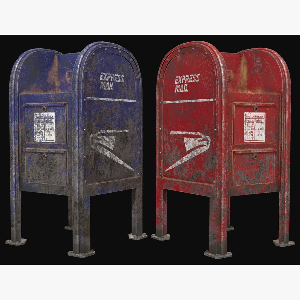 Mail Box 1 3D model - Download Street elements on 3DModels.org