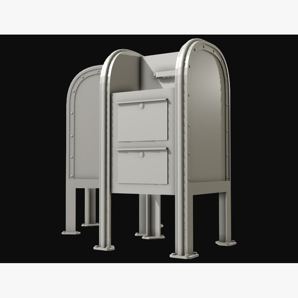 Mail Box 1 3D model - Download Street elements on 3DModels.org