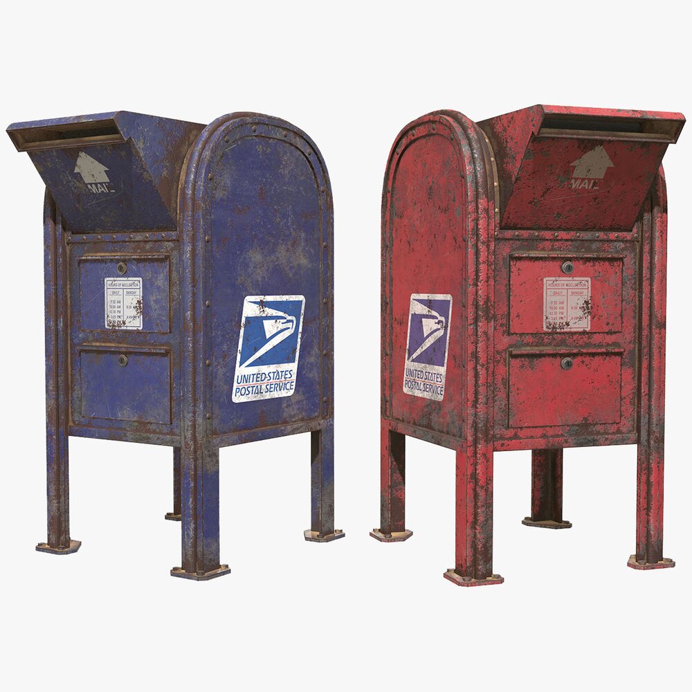 Mail Box 2 3D model - Download Street elements on 3DModels.org