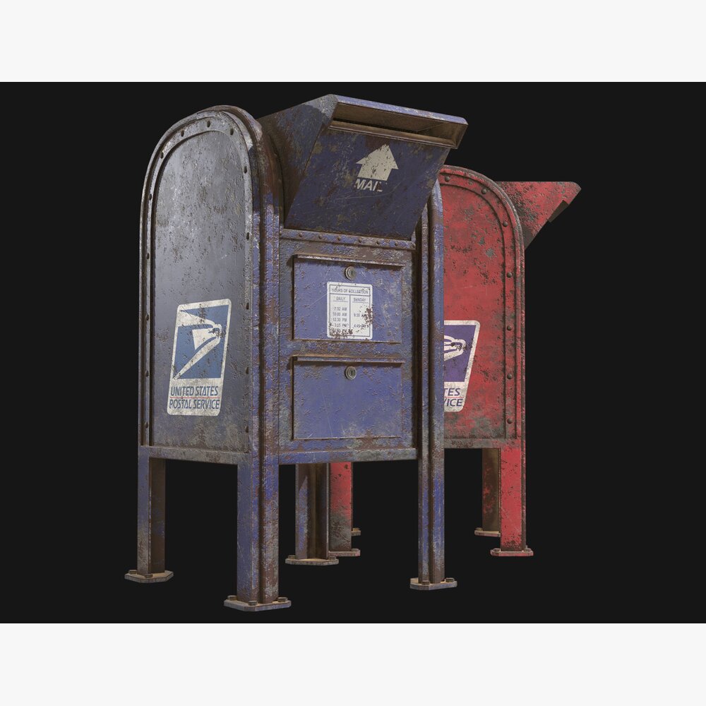 Mail Box 2 3D model - Download Street elements on 3DModels.org