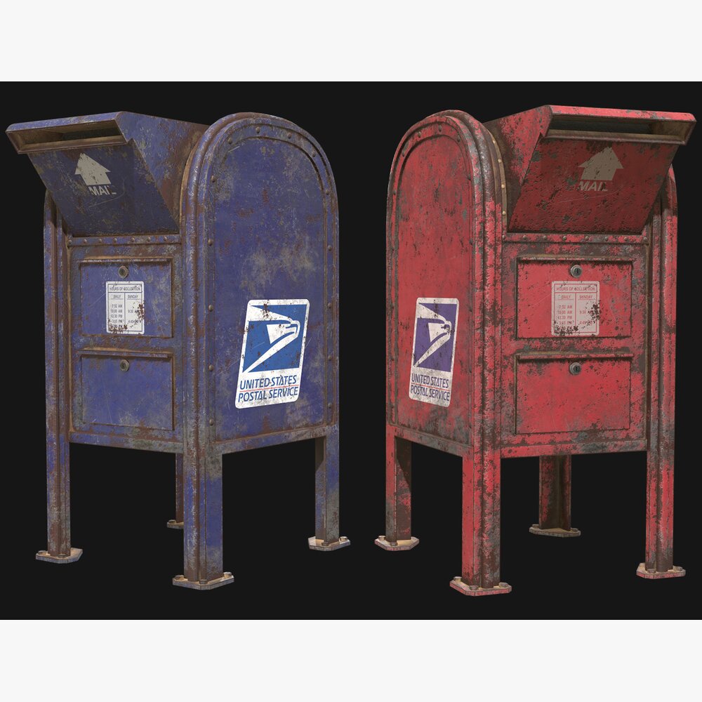 Mail Box 2 3D model - Download Street elements on 3DModels.org