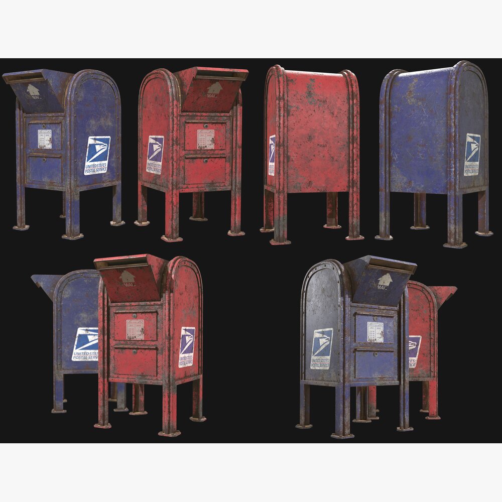 Mail Box 2 3D model - Download Street elements on 3DModels.org
