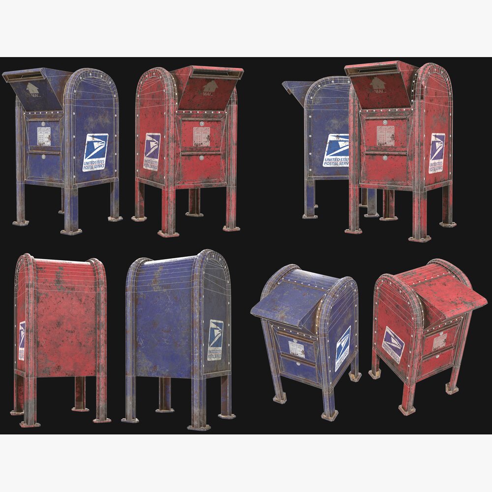 Mail Box 2 3D model - Download Street elements on 3DModels.org