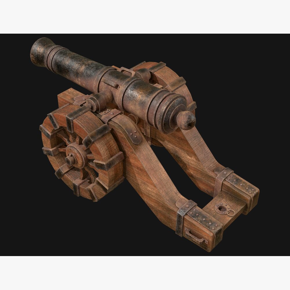 Cannon-2-Old Version 3D model - Download Gun on 3DModels.org