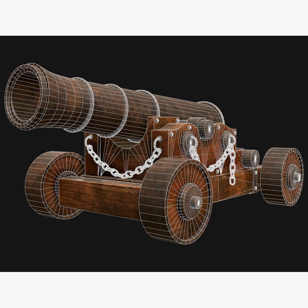 Cannon 4 Old Version 3D model - Download Gun on 3DModels.org
