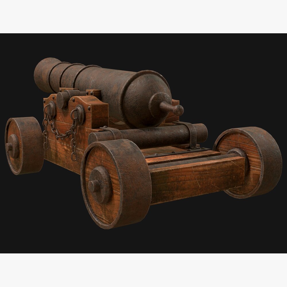 Cannon 4 Old Version 3D model - Download Gun on 3DModels.org