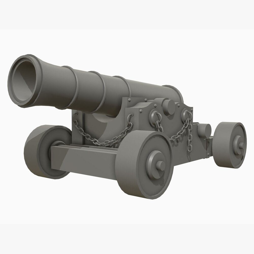 Cannon 4 Old Version 3D model - Download Gun on 3DModels.org