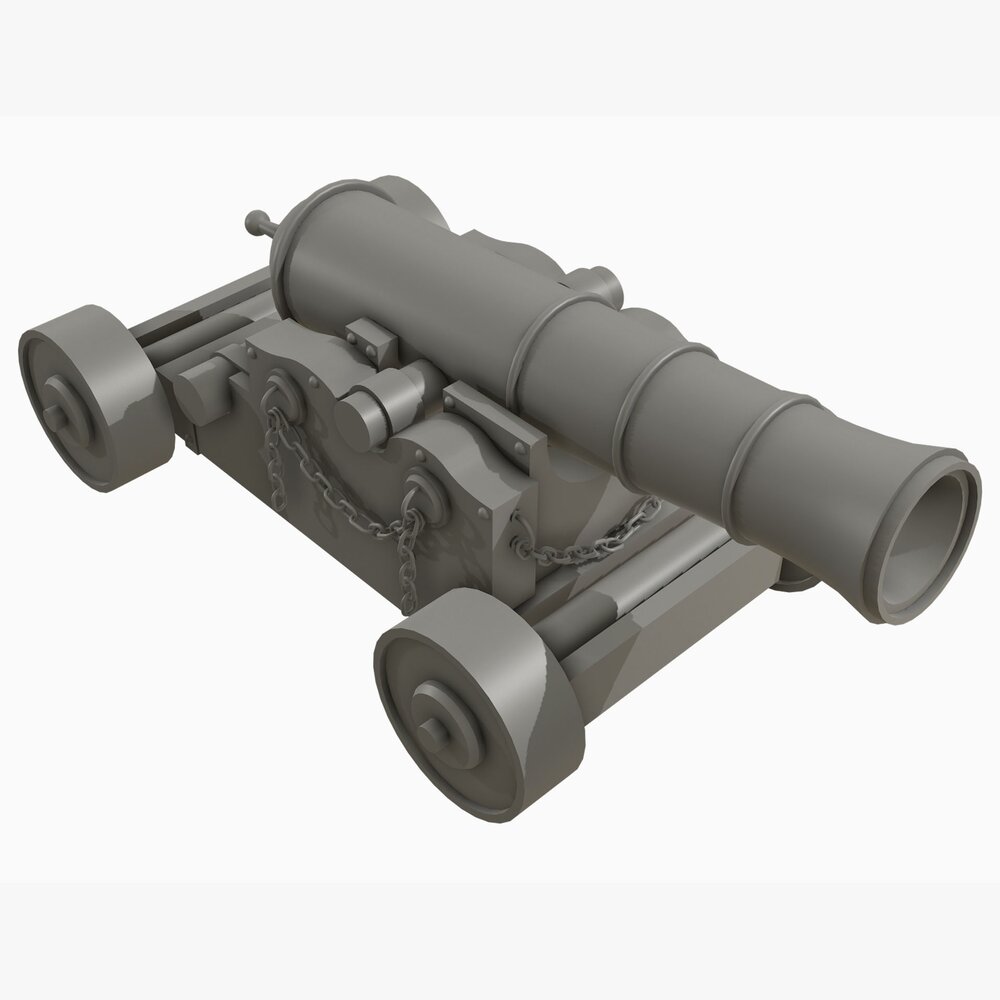 Cannon 4 Old Version 3D model - Download Gun on 3DModels.org