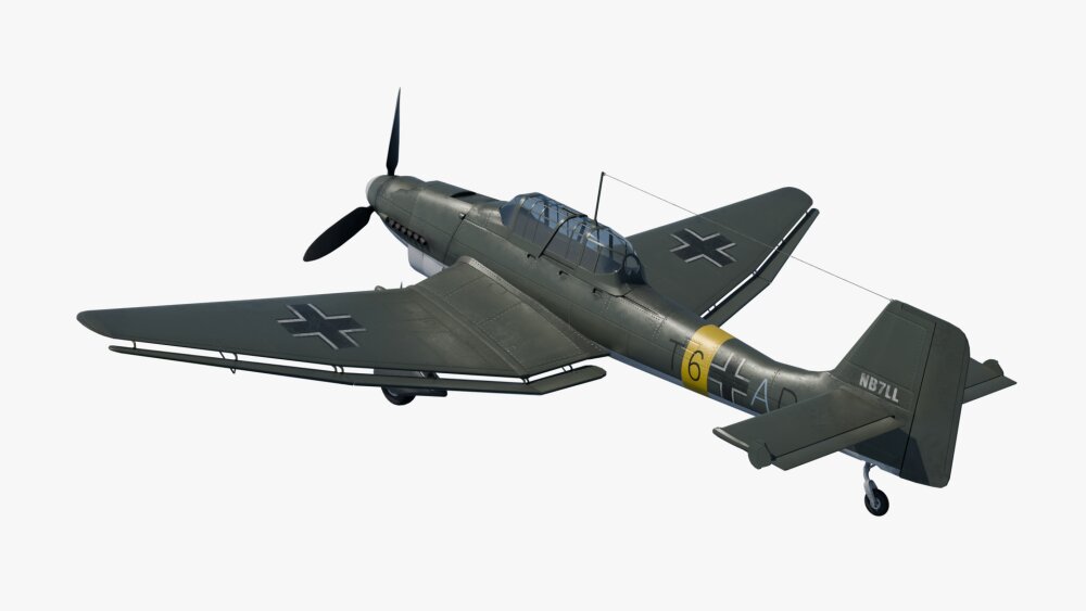 Junkers Ju 87 Stuka Dive Bomber 3D model - Download Bomber on 3DModels.org
