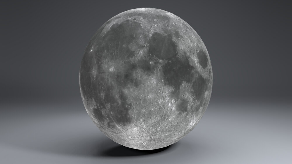 Moon Globe 11k 3D model - Download Planets on 3DModels.org