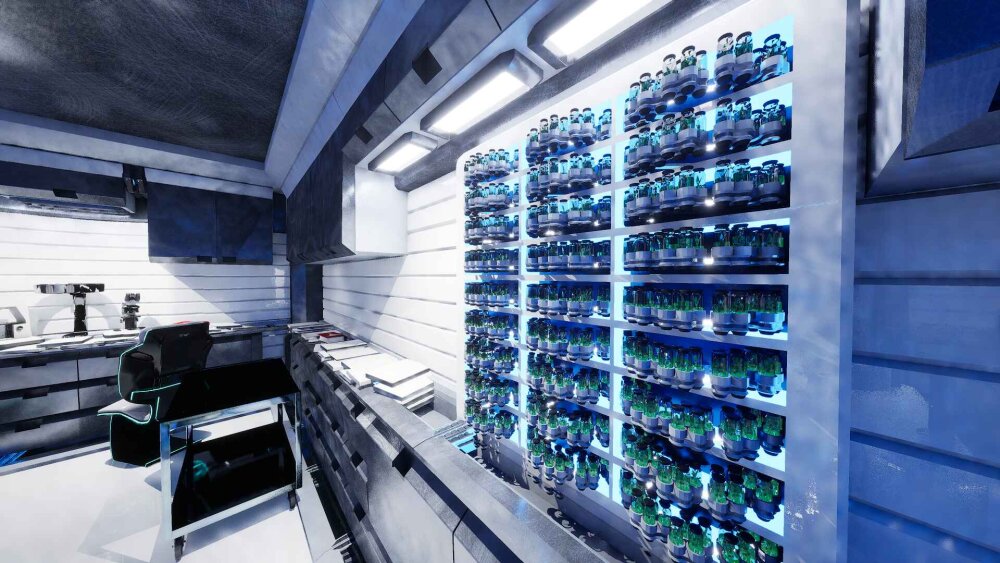 Futuristic Laboratory Environment – Modular Sci-fi Interior Level 3D ...