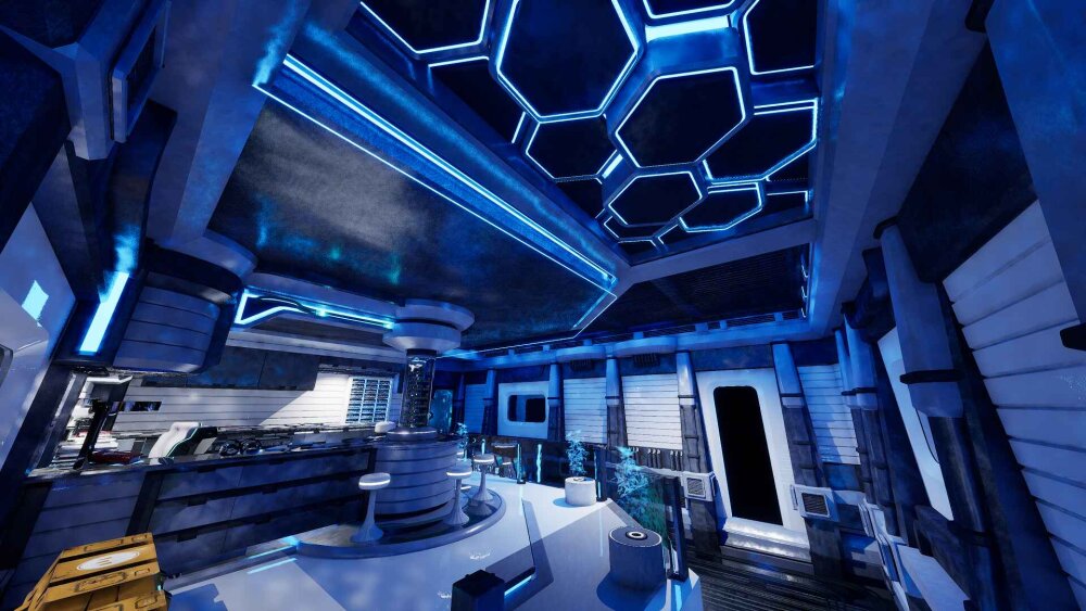 Futuristic Laboratory Environment – Modular Sci-fi Interior Level 3D ...