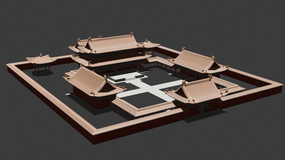 Palacios Tradicionales De Las Dinastías Ming Y Qing en China Modelo 3D ...