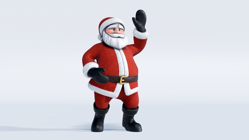 Santa Claus Stylized Rigged Character 3D model - Download Cartoon ...