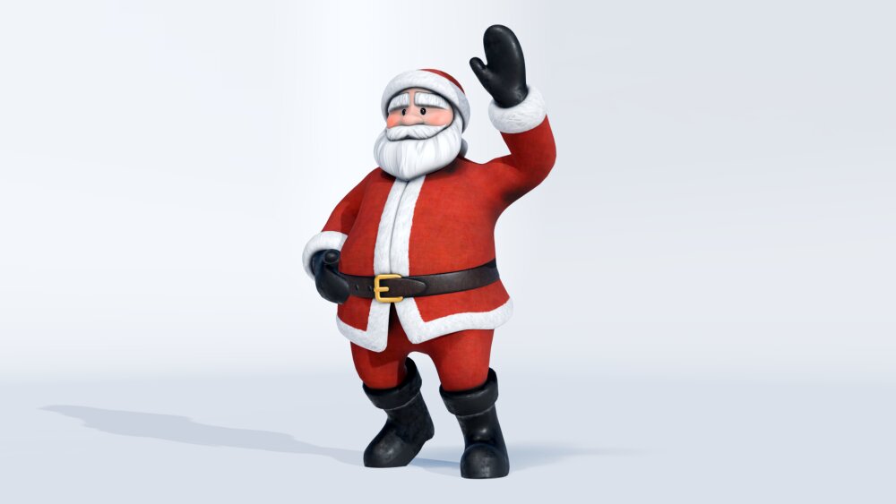 Santa Claus Stylized Rigged Character 3D model - Download Cartoon ...