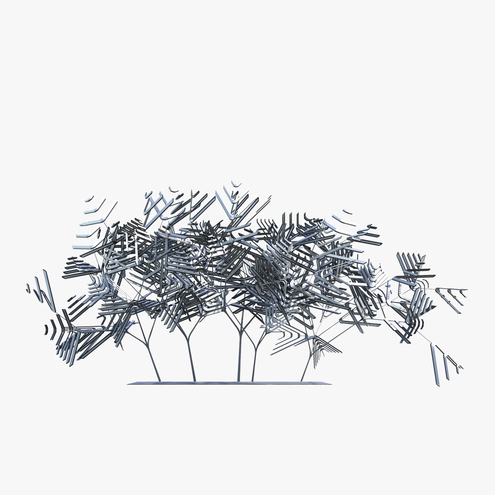 Stylized Metal Bush 3D model - Download Trees on 3DModels.org