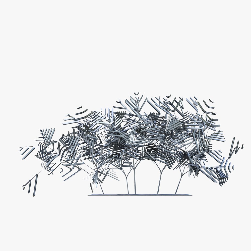 Stylized Metal Bush 3D model - Download Trees on 3DModels.org