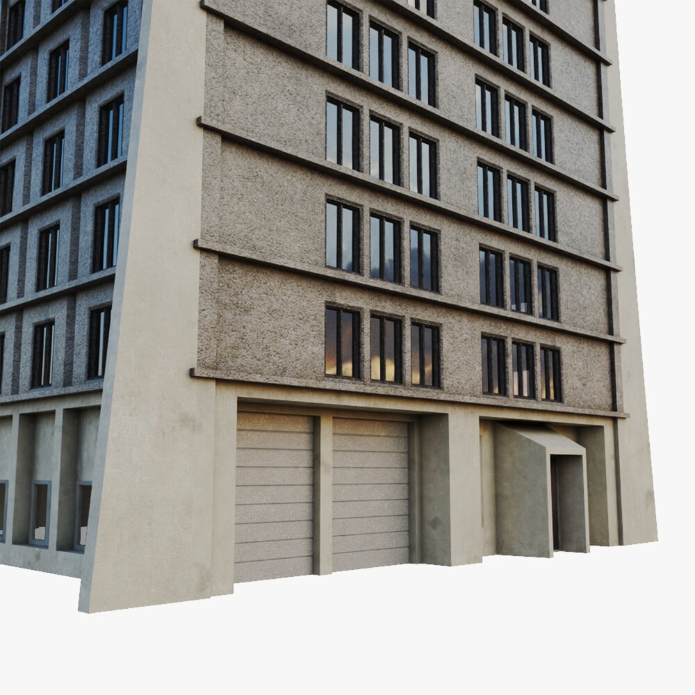 Urban High-Rise Grey Building 3D model - Download Buildings on 3DModels.org