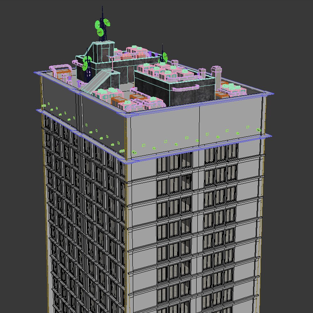 Urban High-Rise Grey Building 3D model - Download Buildings on 3DModels.org