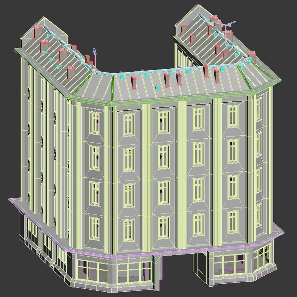 Classic Urban Building Design 3D model - Download Buildings on 3DModels.org