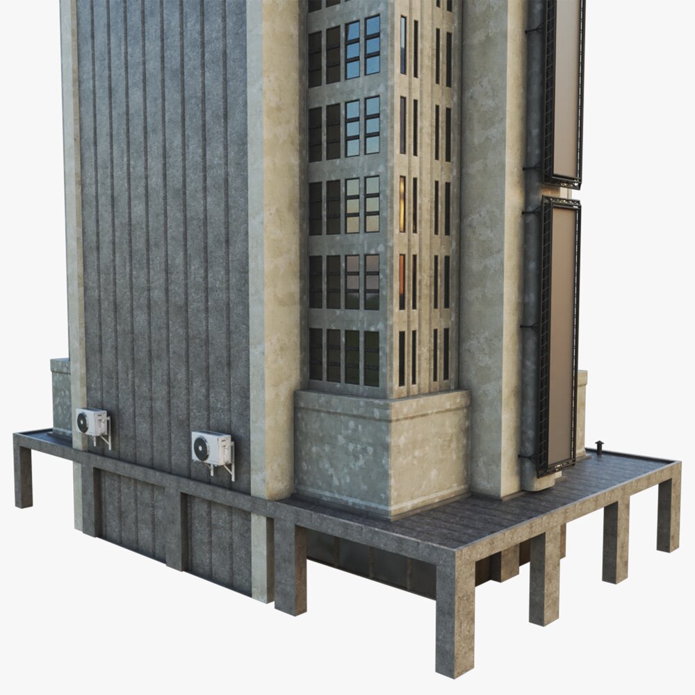 Modern High-Rise Urban Building 3D model - Download Buildings on ...