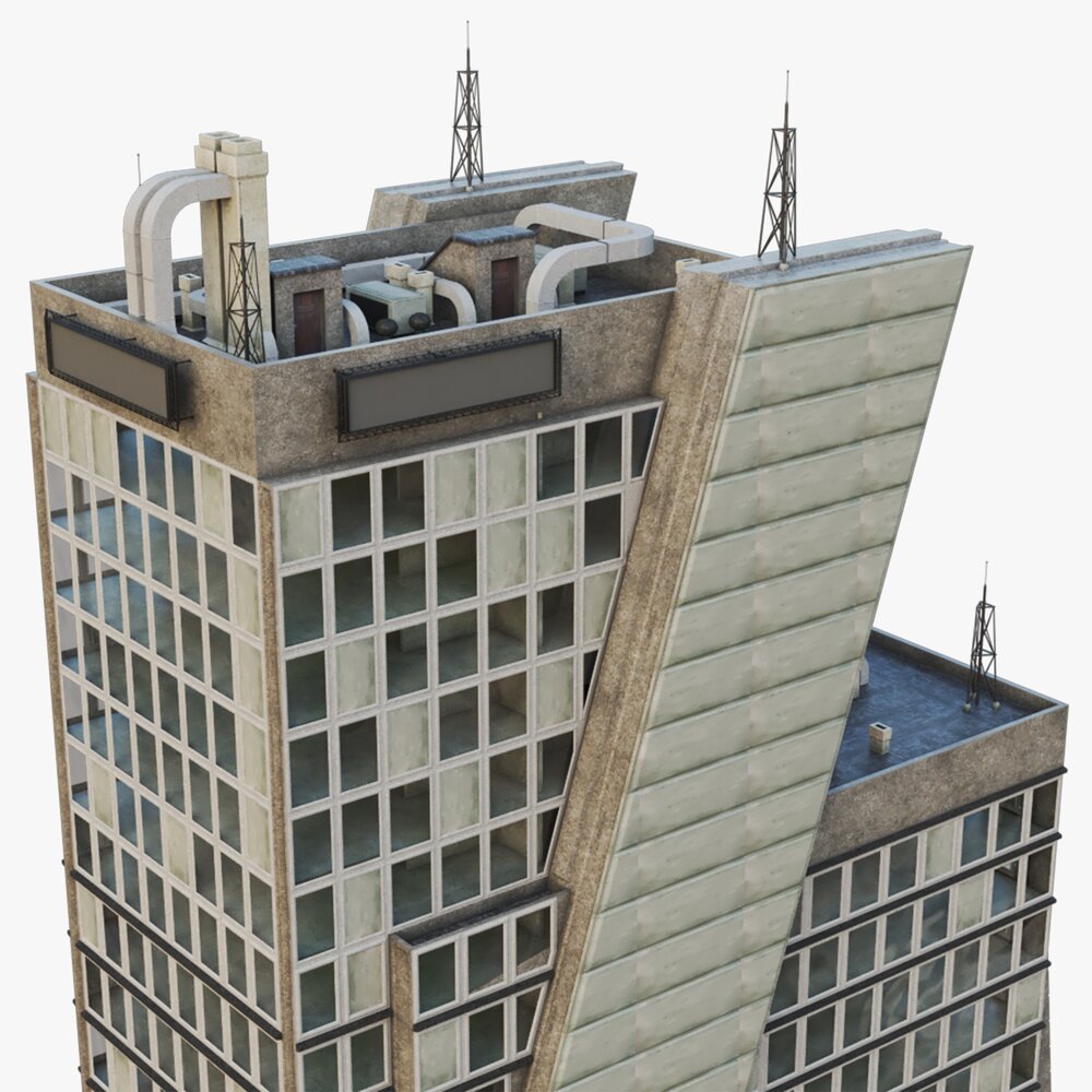 Modern Glass Skyscraper Design 3D model - Download Buildings on ...