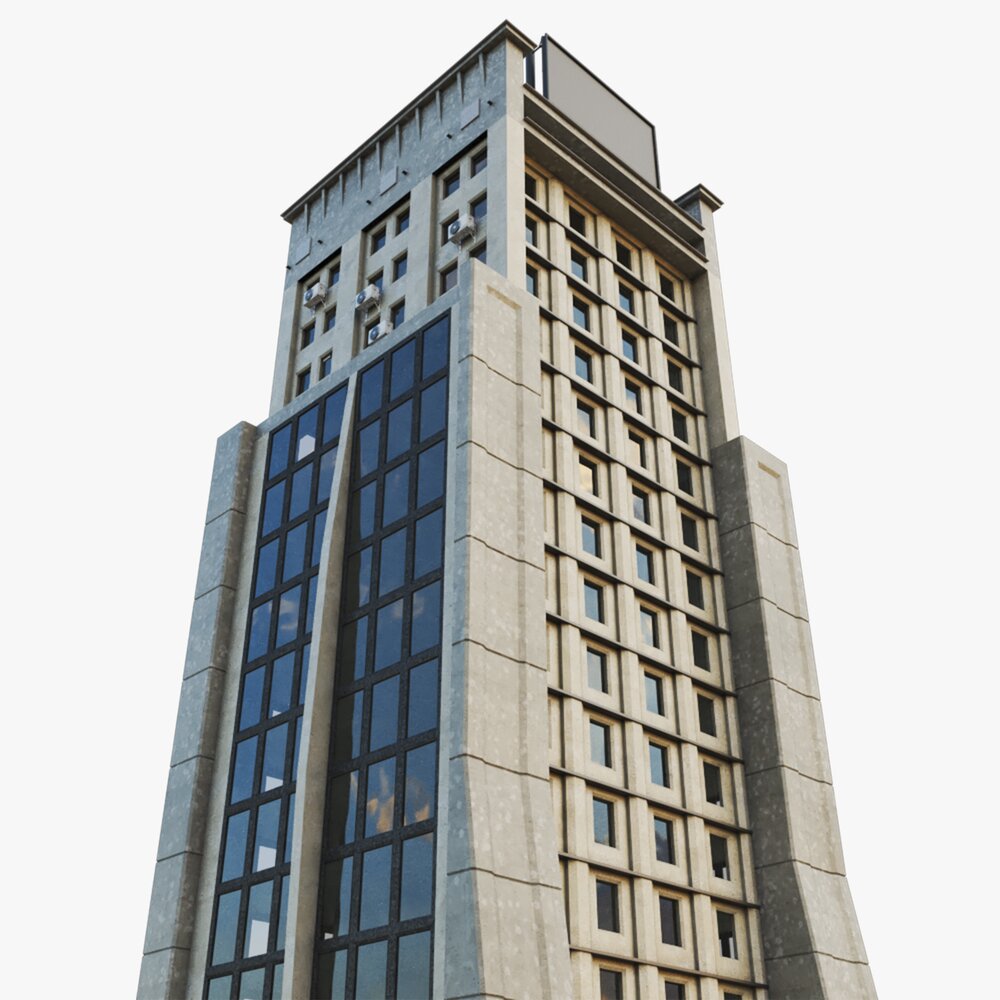 Modern Urban Building Facade Modelo 3D - Descargar Edificios on ...