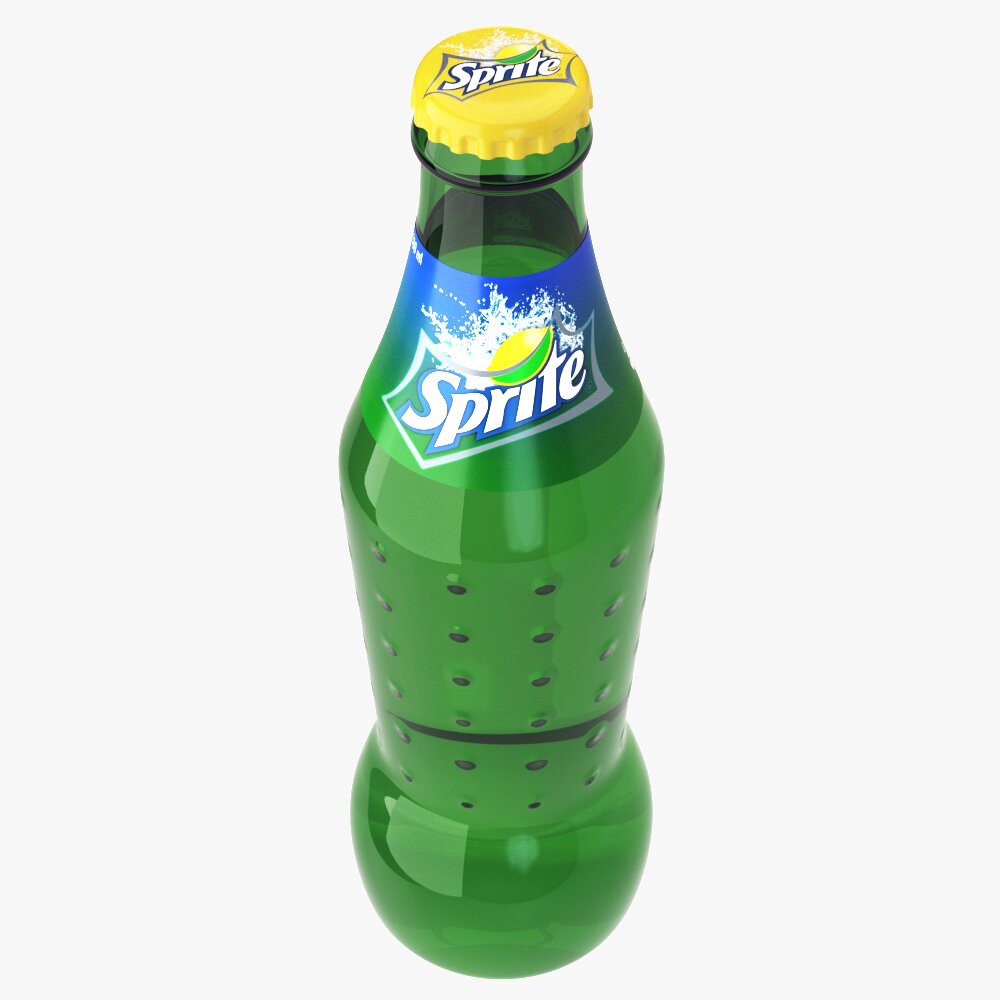 Sprite Drink Glass Bottle 3D model - Download Bottles, Cans on 3DModels.org