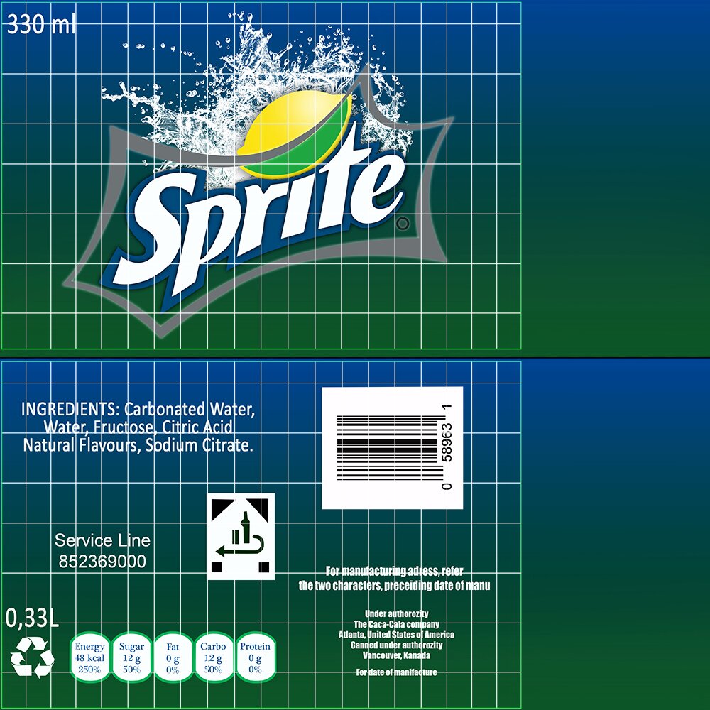 Sprite en Botella de Vidrio Modelo 3D - Descargar Botellas, Latas ...
