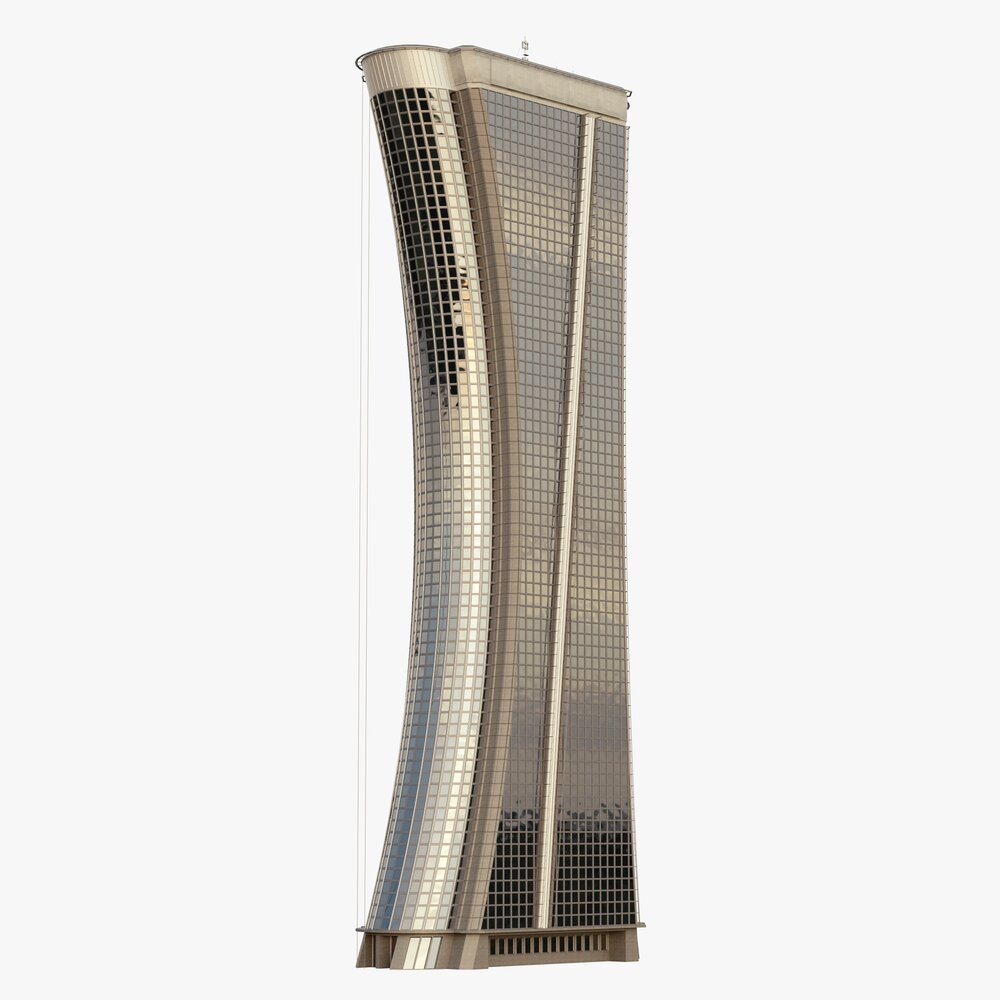 Modern Skyscraper Futuristic Design 3D model - Download Buildings on ...