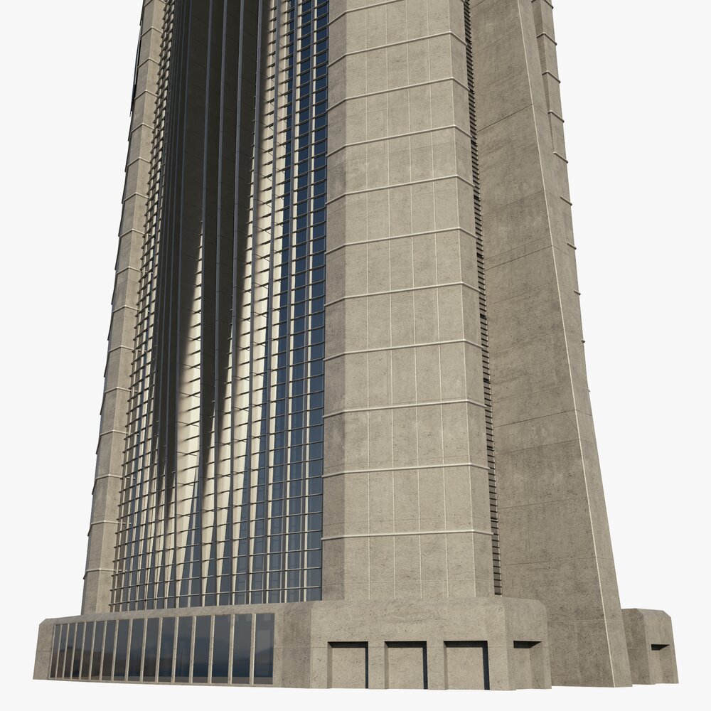 Futuristic Skyscraper High-Rise Tower 3D模型 - 下载 建筑物 on 3DModels.org