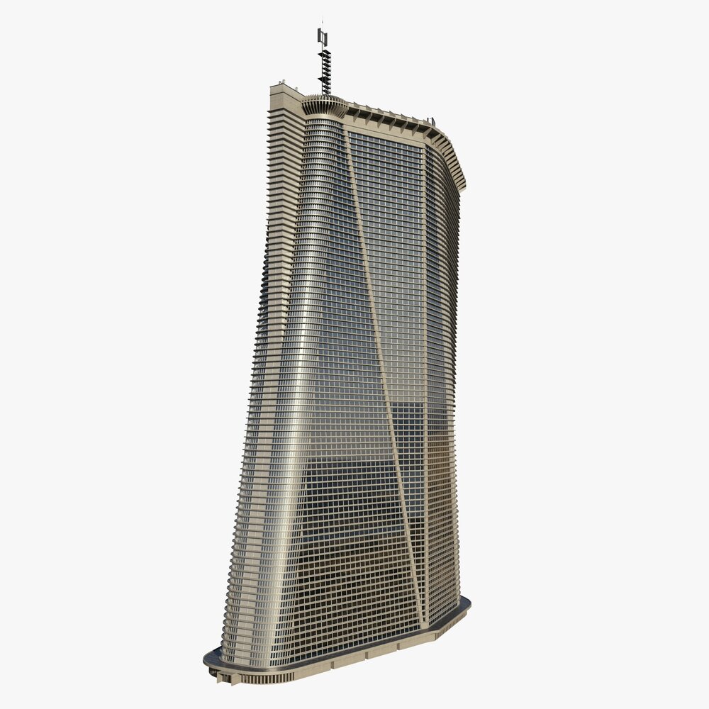 Modern Skyscraper Large Building 3D model - Download Buildings on ...