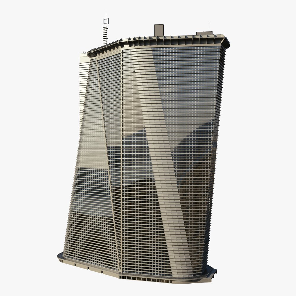 Modern Skyscraper Large Building 3D model - Download Buildings on ...