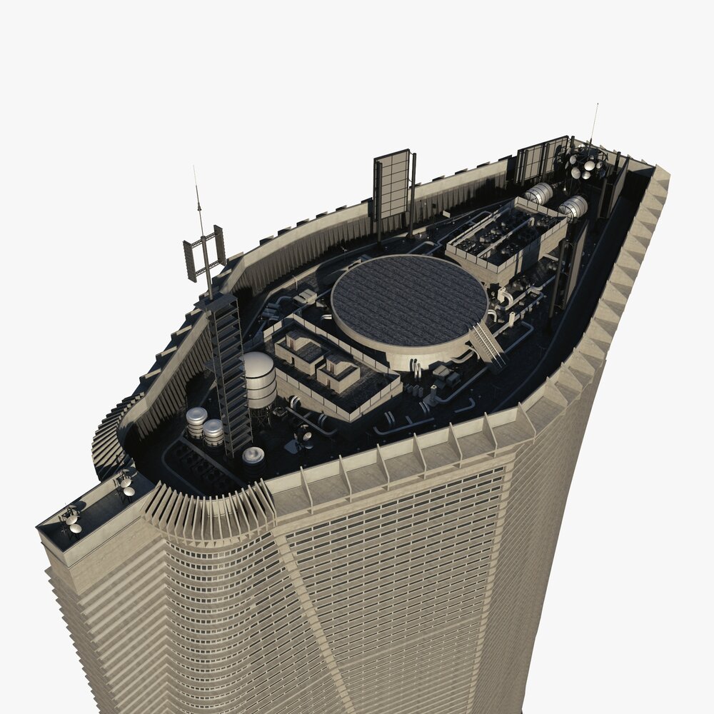 Modern Skyscraper Large Building 3D model - Download Buildings on ...