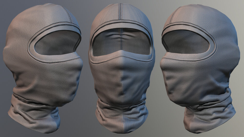 Tactical Balaclava with Skull Face Design 3D model - Download Hats on ...