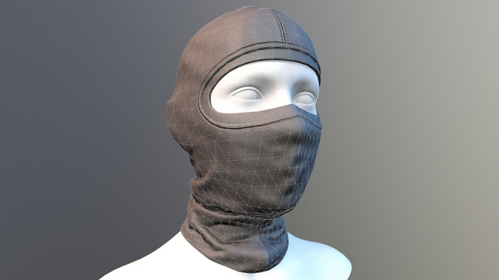 Tactical Balaclava with Skull Face Design 3D model - Download Hats on ...