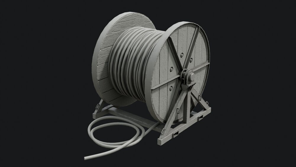 Cable Reel Wooden 3D model - Download Tools on 3DModels.org