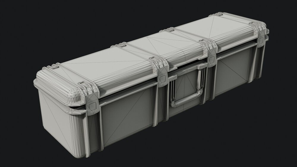 Rugged Waterproof Military Storage Case Set with Foam Padding 3D model ...