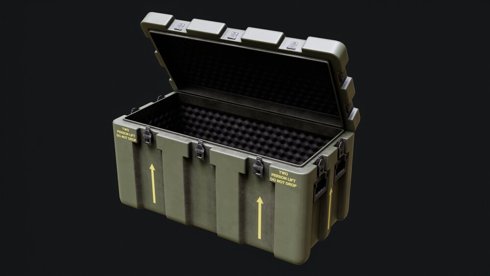 Rugged Military Crate with Secure Latching System 3D model - Download ...